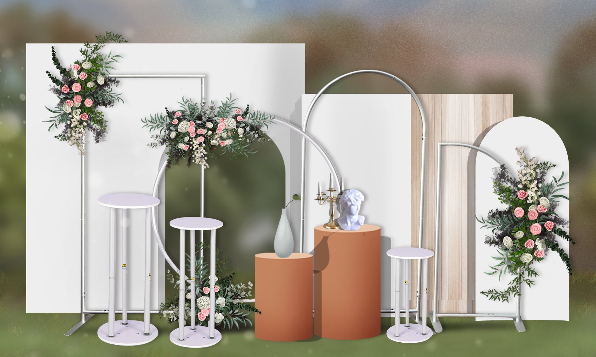 Personalized Round Circle Backdrops for your Party and Holiday Events