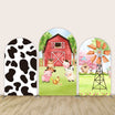 Cow Prints Farm Birthday Arch Cover Chiara Backdrops Windmill Barn Wal